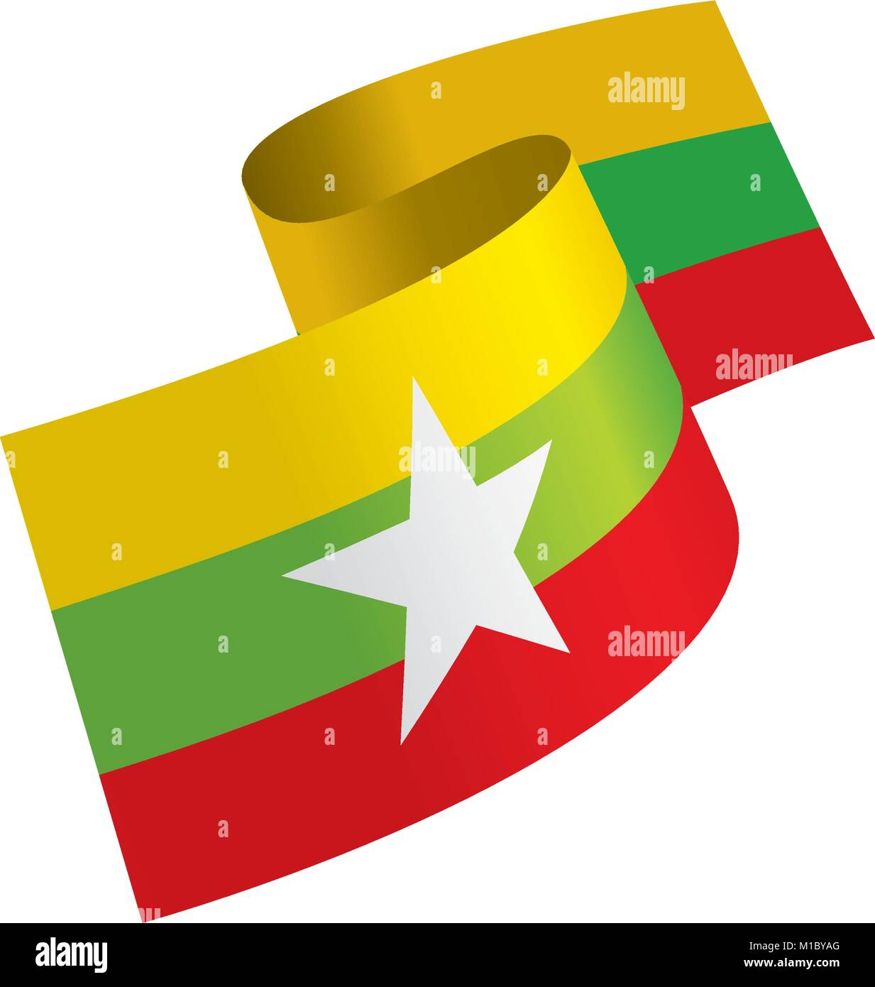 Myanmar flag, vector illustration Stock Vector Image & Art - Alamy