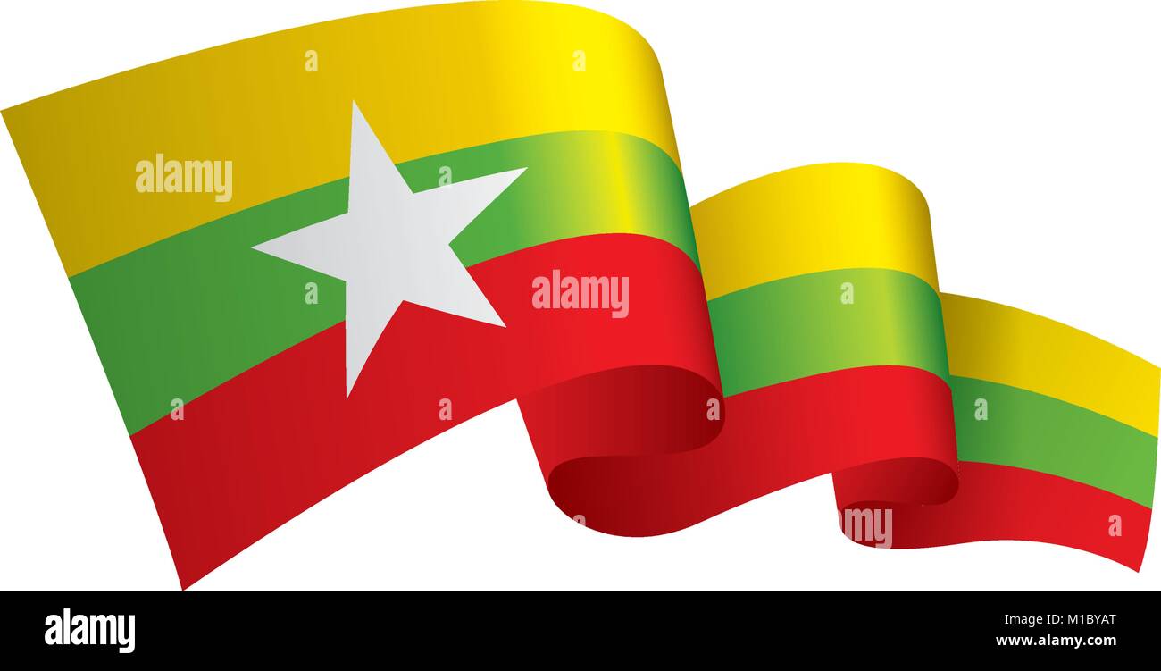 Myanmar flag, vector illustration Stock Vector Image & Art - Alamy