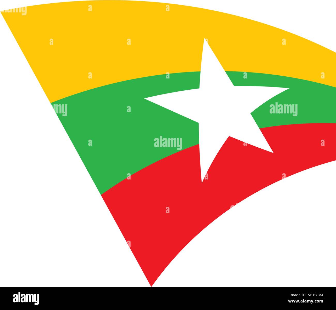 Myanmar flag, vector illustration Stock Vector Image & Art - Alamy