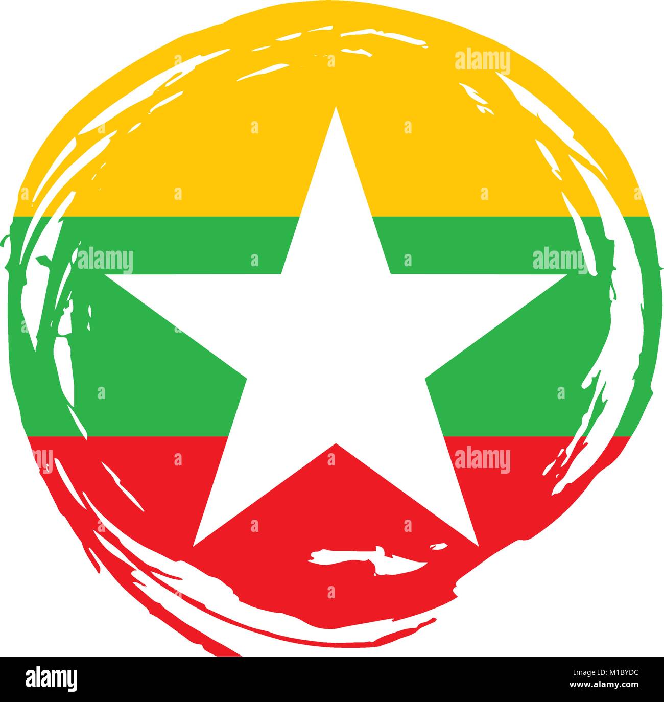 Myanmar flag, vector illustration Stock Vector Image & Art - Alamy