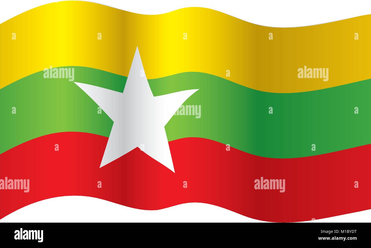 Myanmar flag, vector illustration Stock Vector Image & Art - Alamy