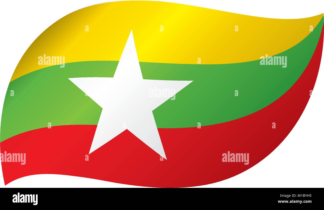 Myanmar flag, vector illustration Stock Vector Image & Art - Alamy
