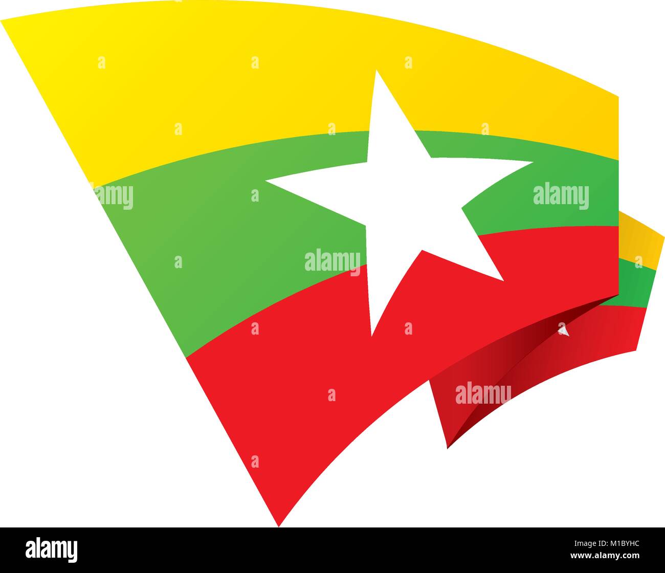 Myanmar flag, vector illustration Stock Vector Image & Art - Alamy