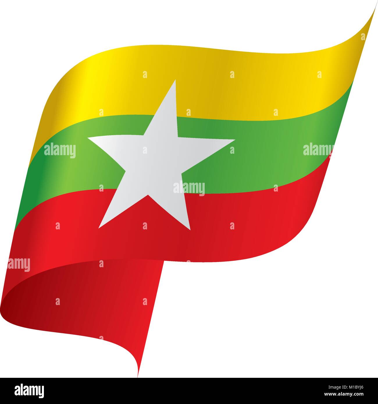 Myanmar flag, vector illustration Stock Vector Image & Art - Alamy