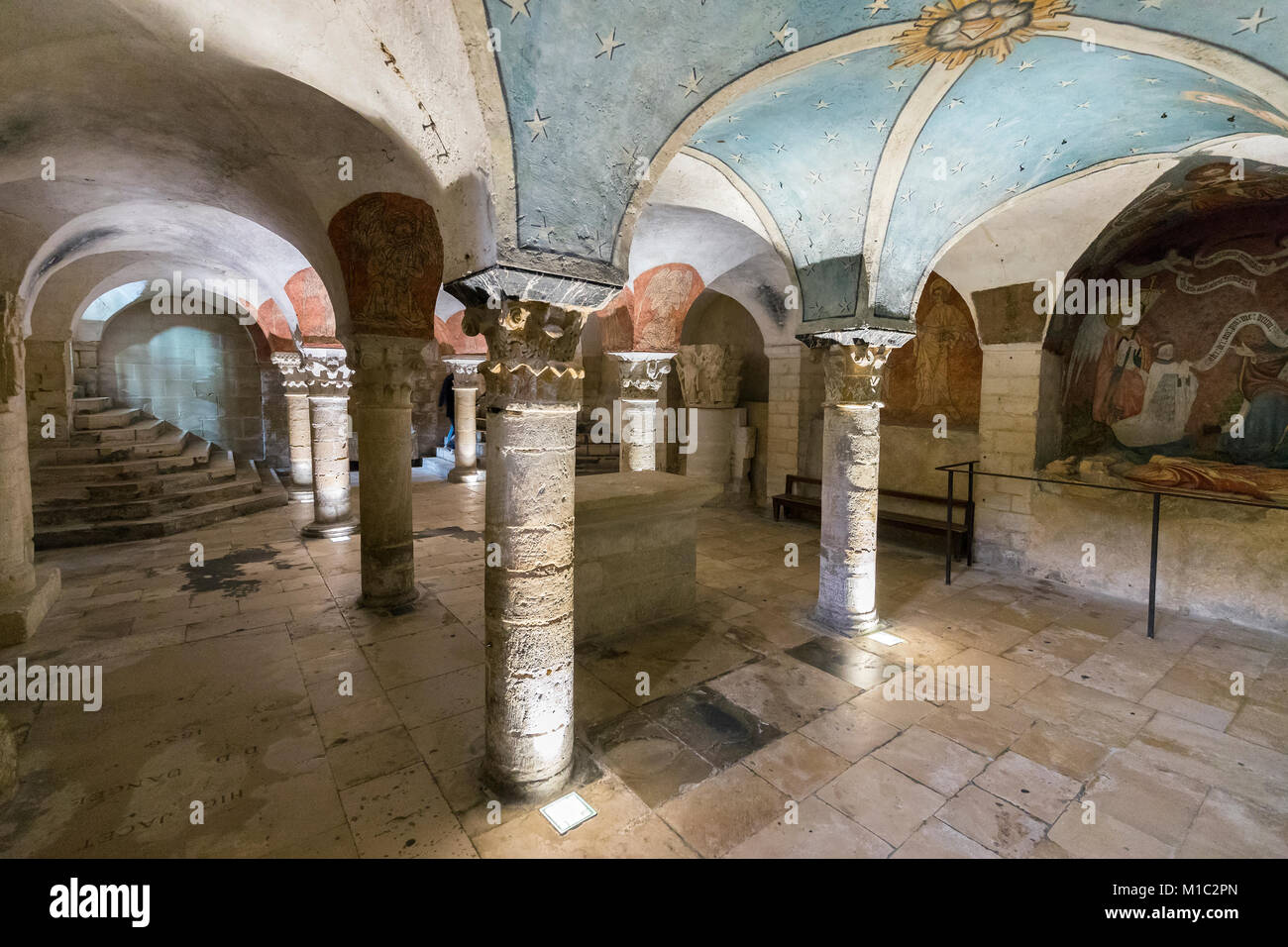Notre Dame de Bayeux crypt, Calvados department, Normandy, France ...