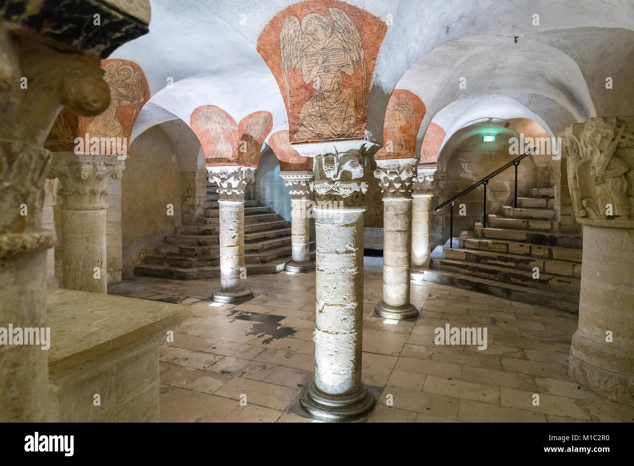 Notre Dame de Bayeux crypt, Calvados department, Normandy, France ...