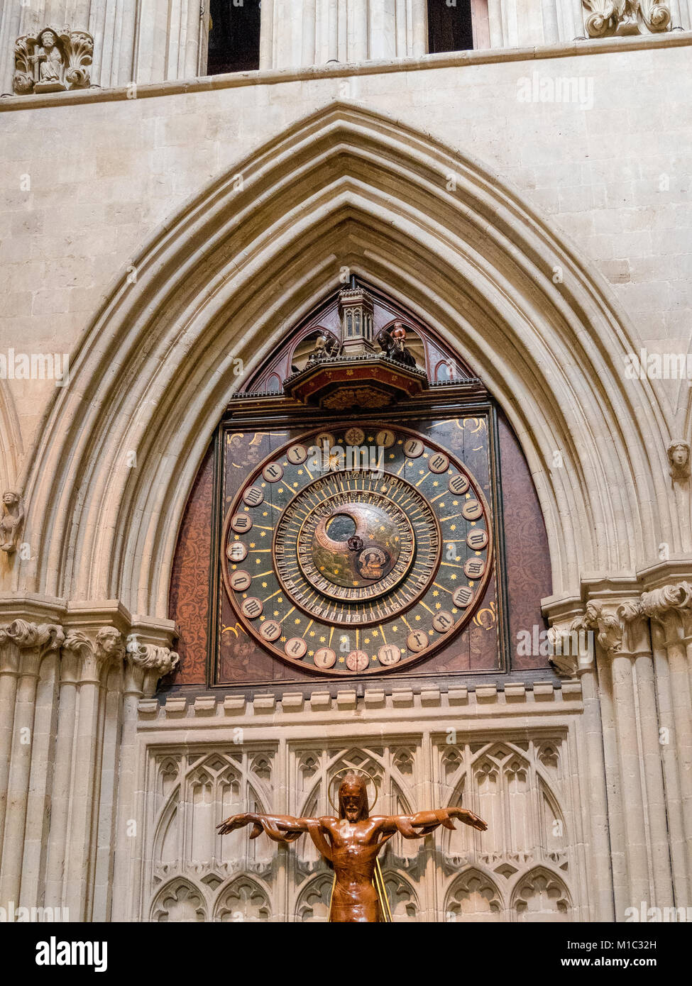 Wells cathedral clock hi-res stock photography and images - Alamy