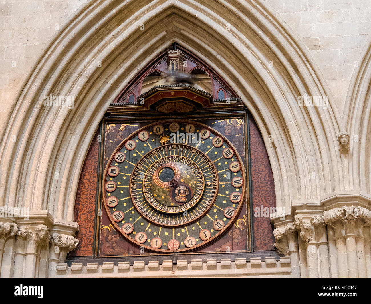 Interior view of Wells Cathedral - The Wells Cathedral Clock installed ...