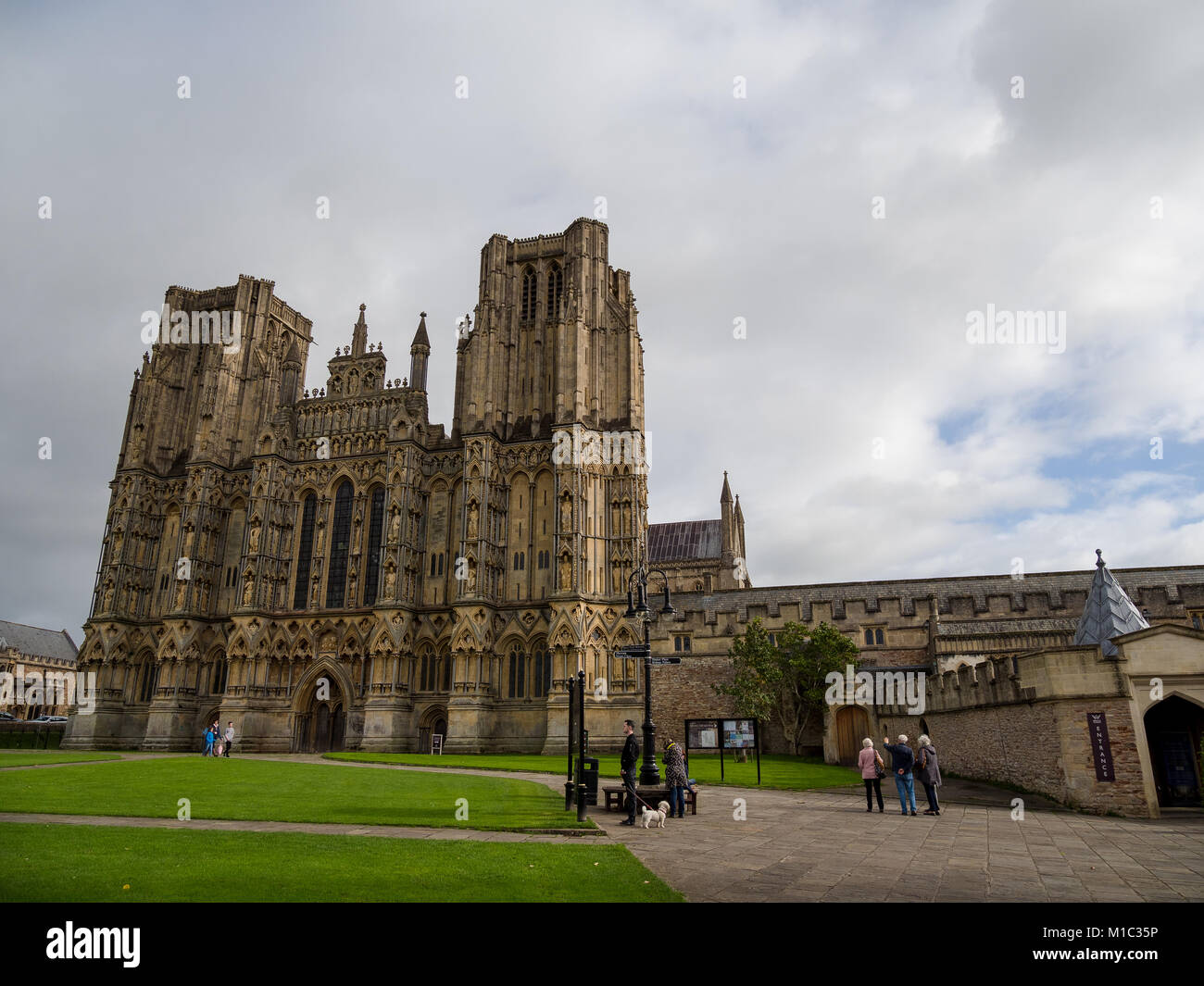 Exterior view of Wells Cathedral, Somerset England Stock Photo - Alamy