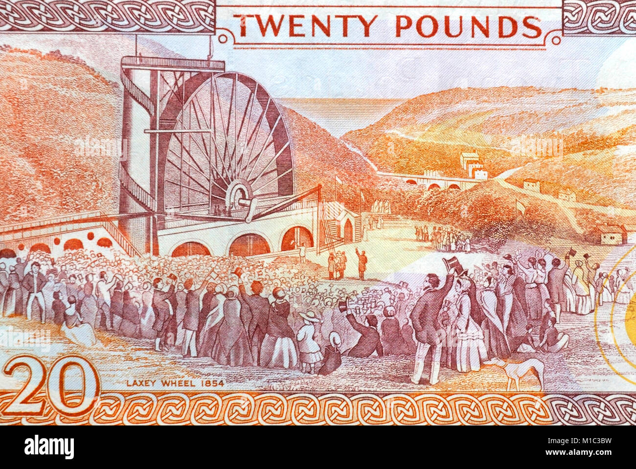 Isle of Man Twenty 20 Pounds Bank Note Stock Photo - Alamy