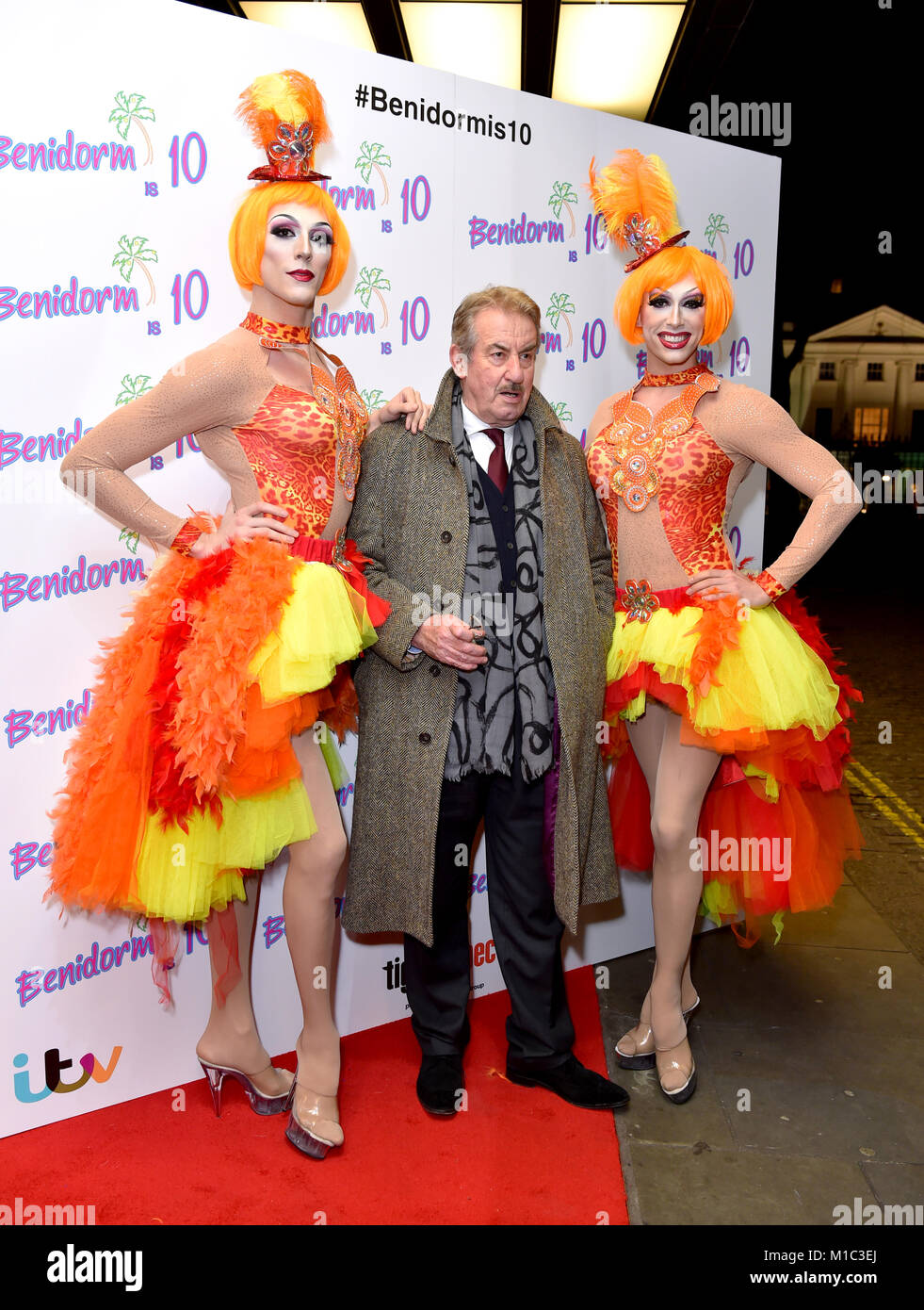 John Challis (centre) during the Benidorm Is 10 event, held at the ...