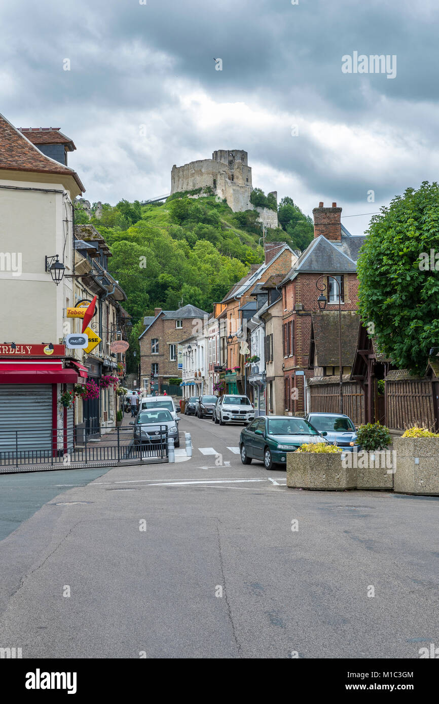 Château Gaillard over Les Andelys, Eure, Normandy, France, Europe Stock ...