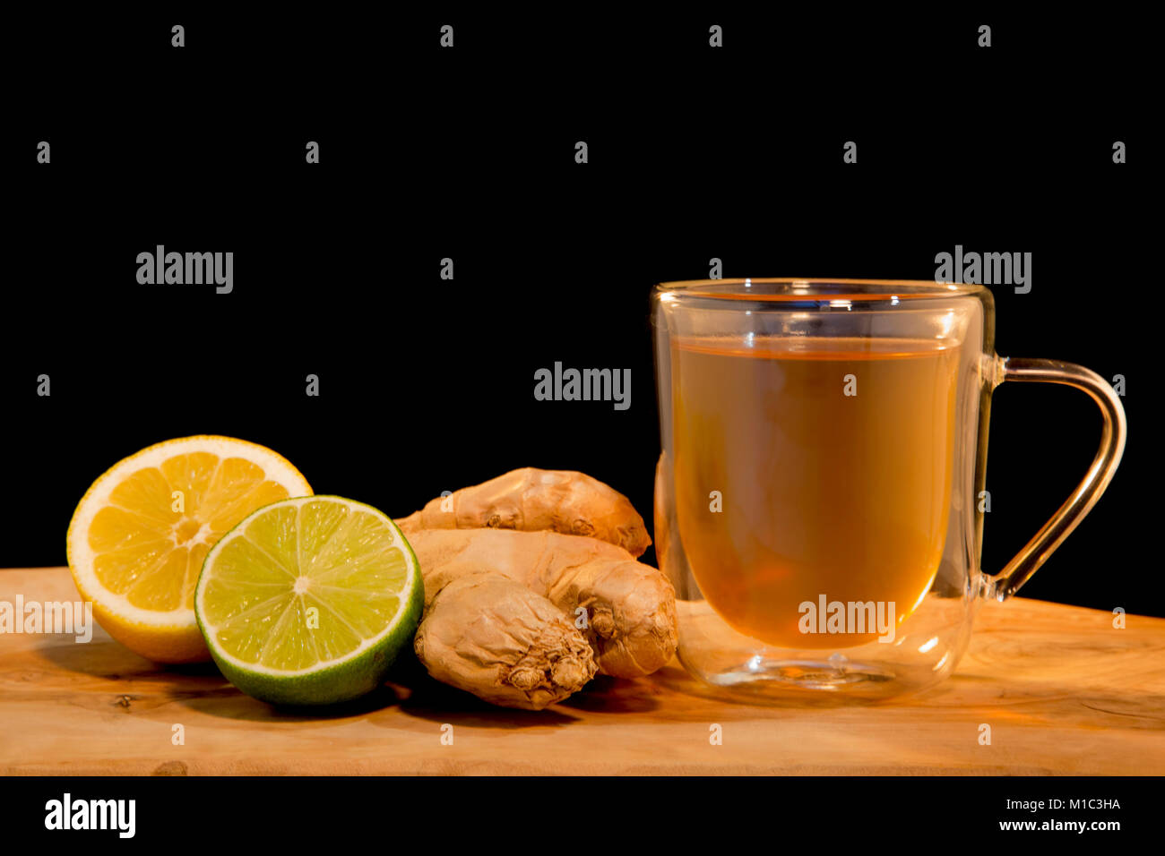 a hot cup of ginger lemon tea Stock Photo - Alamy