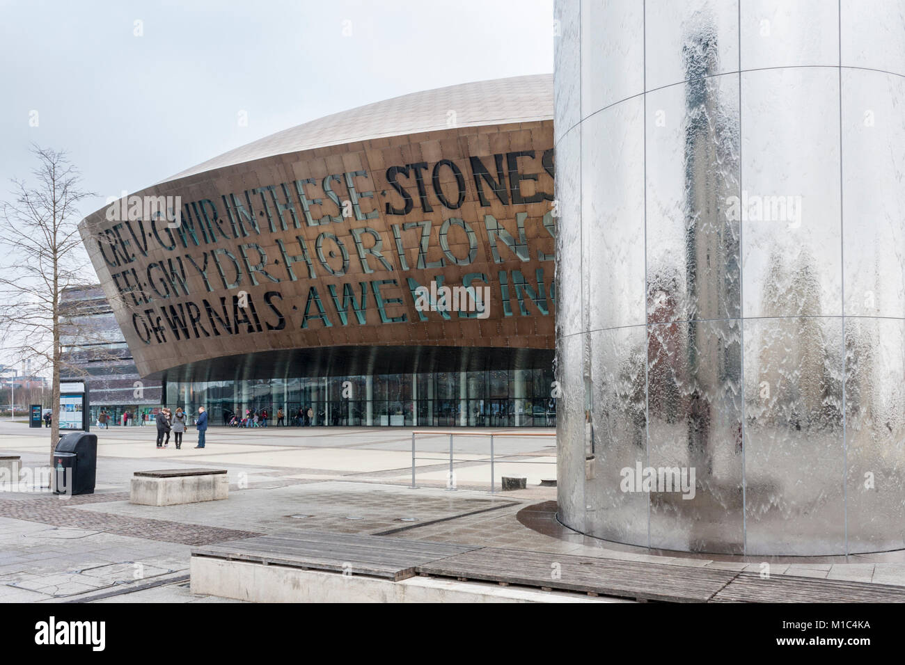 National Assembly for Wales Millennium Centre building and water tower ...