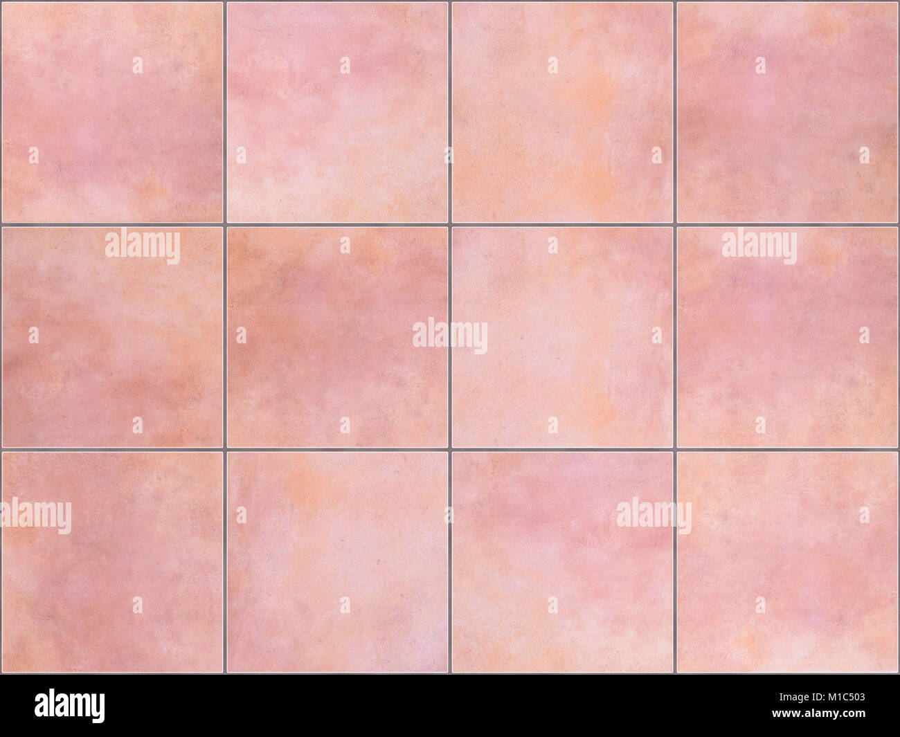 Seamless background or texture made of pink floor tiles Stock Photo - Alamy