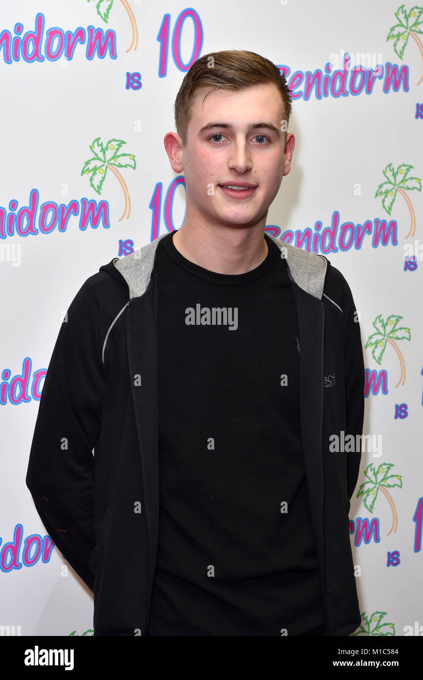 Oliver Stokes during the Benidorm Is 10 event, held at the Mayfair ...