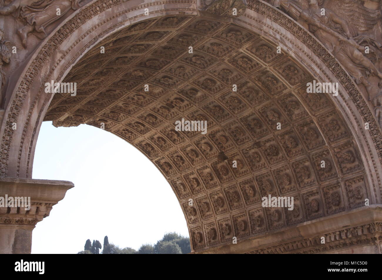 Details of Septimius Severus Arch Roman Forum Rome Italy. Stone arch ...