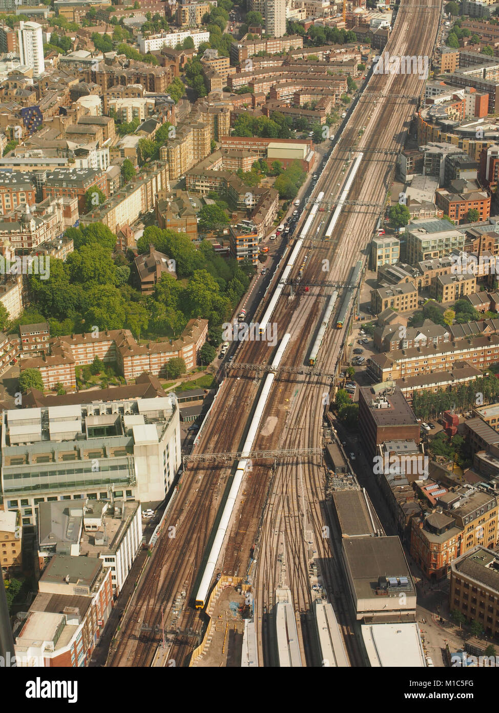 Train tracks top view hi-res stock photography and images - Alamy