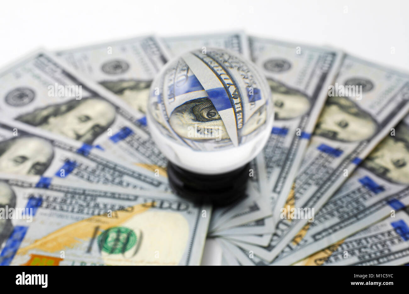 magic of money - 100 dollar banknotes Stock Photo - Alamy