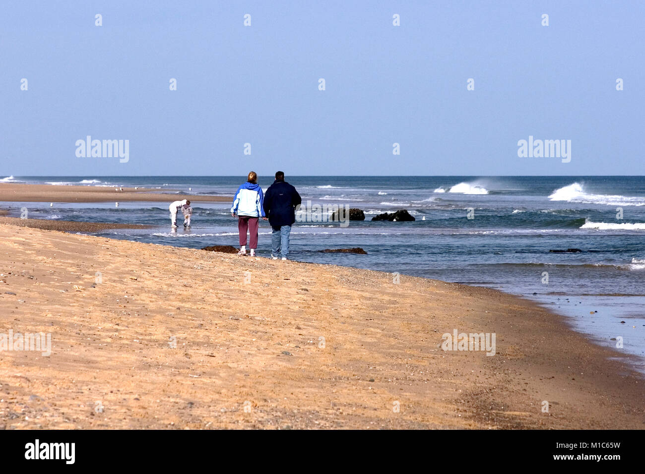 A November walk on Nauset Beach on Cape Cod, Massachusetts, USA Stock ...