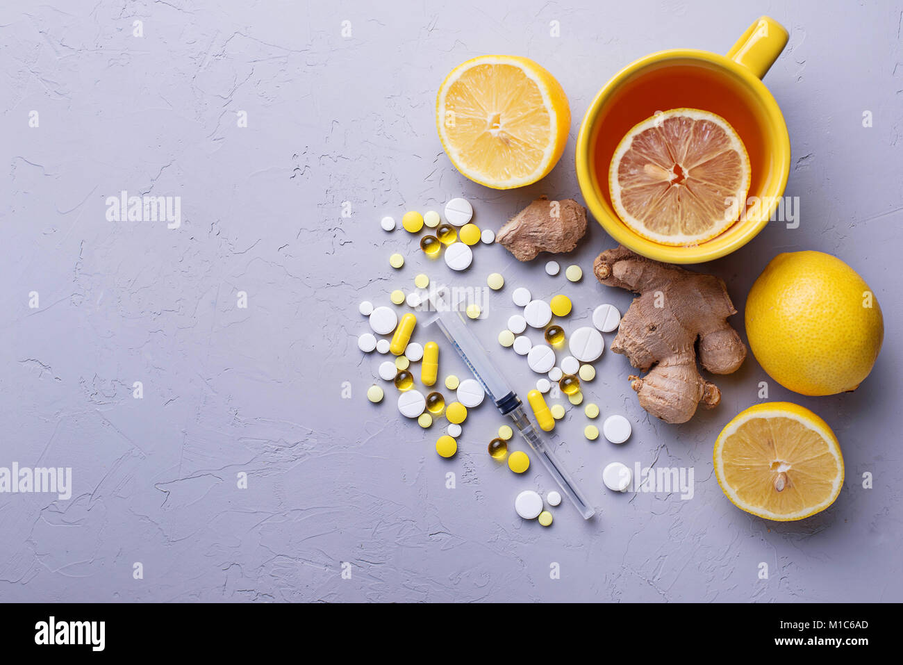 Traditional medicines and alternative natural remedies. Top view Stock ...