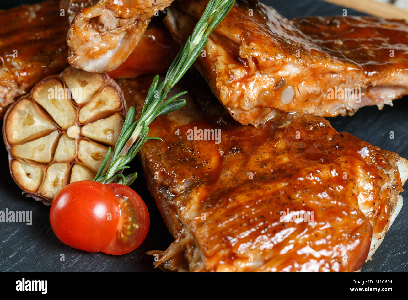 grilled bbq ribs Stock Photo - Alamy