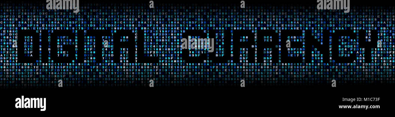 Digital currency text on hex code illustration Stock Photo - Alamy