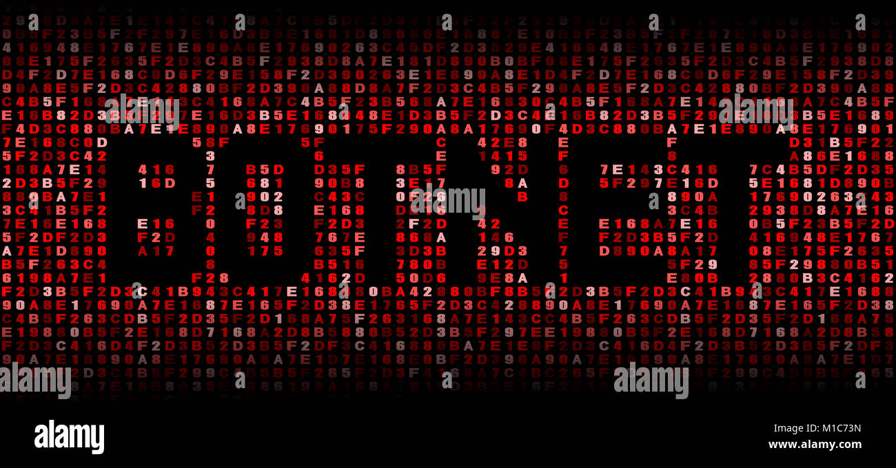 Botnet text on hex code illustration Stock Photo - Alamy