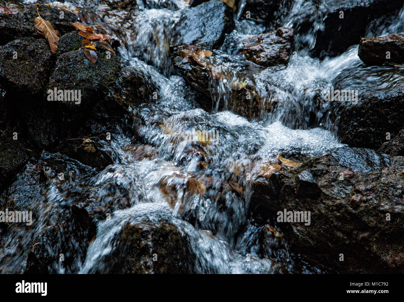 River Falling Over Rocks Carbide Willson Ruins Stock Photo - Alamy