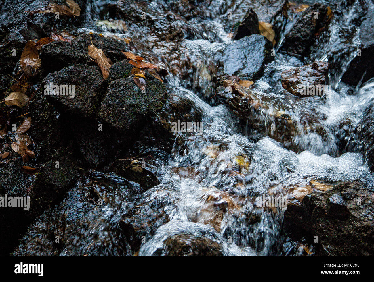 River Falling Over Rocks Carbide Willson Ruins Stock Photo - Alamy