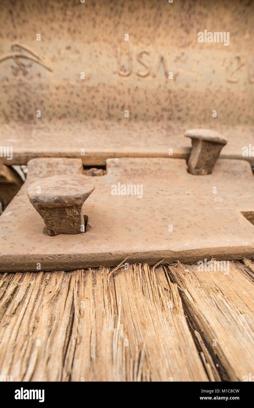 Railroad tracks, rails, fasteners, railroad ties and ballast Stock ...