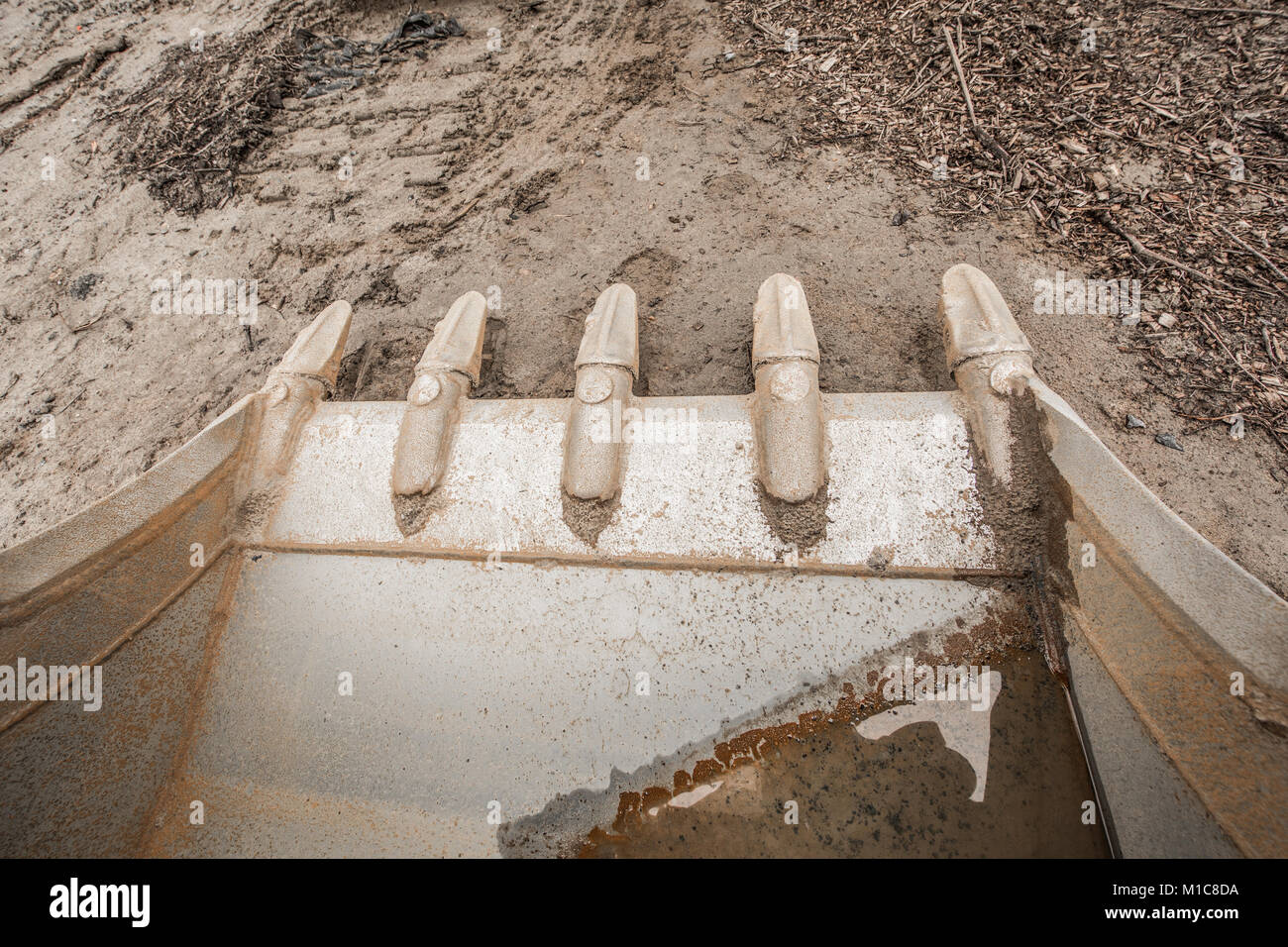 Construction equipment. Wheels, Excavator and Loaders Stock Photo - Alamy