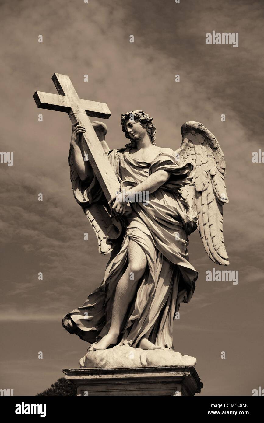 Angel rome bw hi-res stock photography and images - Alamy