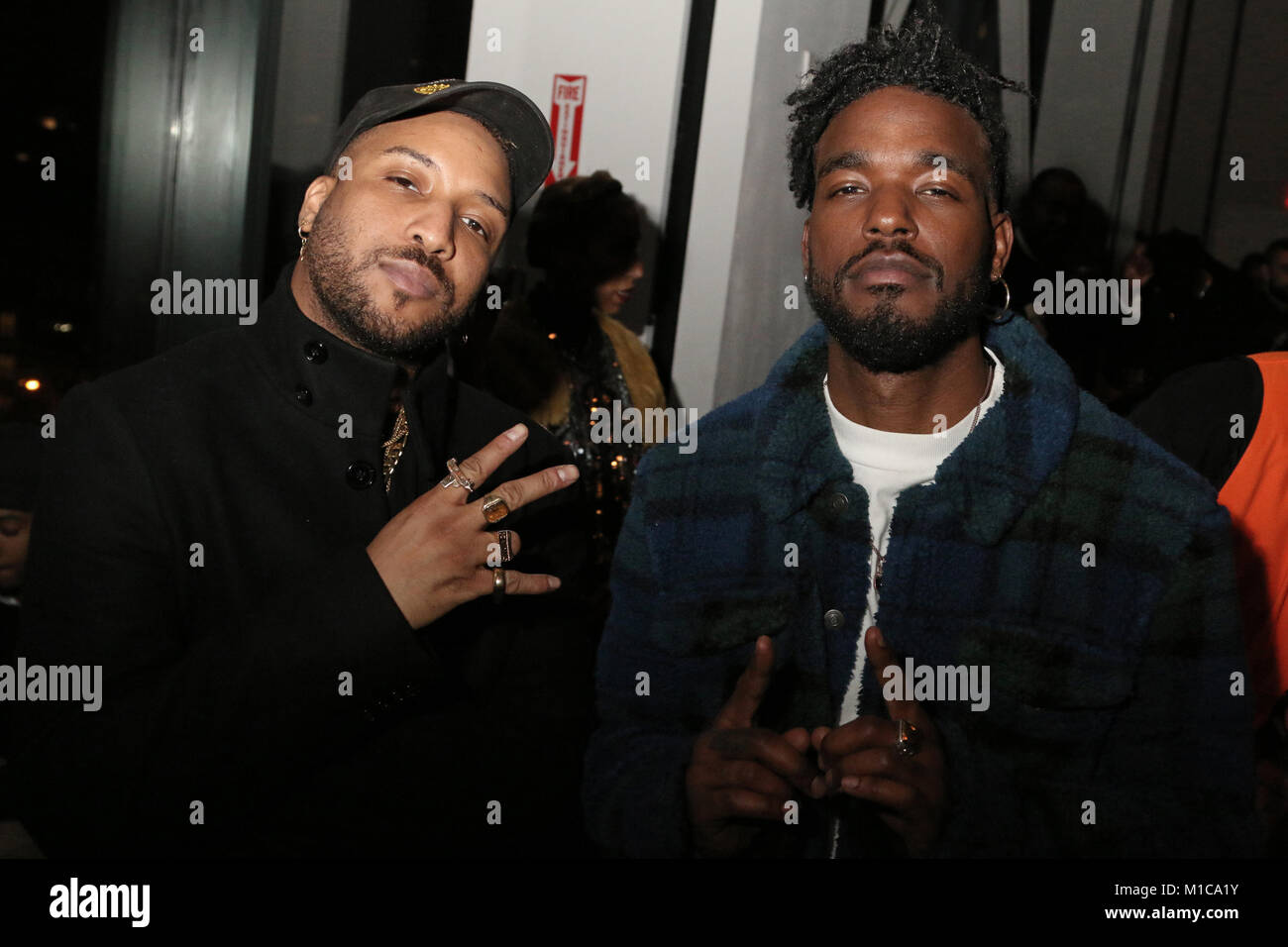 New York, NY, USA. 28th Jan, 2018. Ro James and Luke James pictured at ...