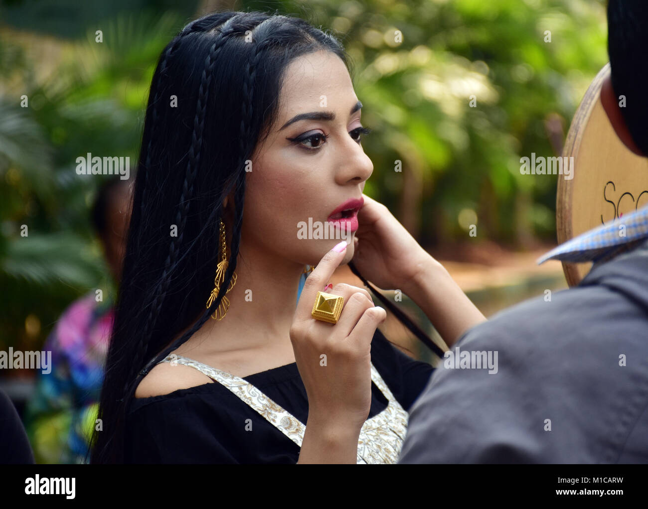 January 29, 2018 - Mumbai, India - Amrita seen having her makeup done ...