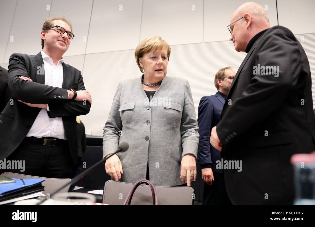 Berlin, Germany. 29th Jan, 2018. German Chancellor Angela Merkel of the ...