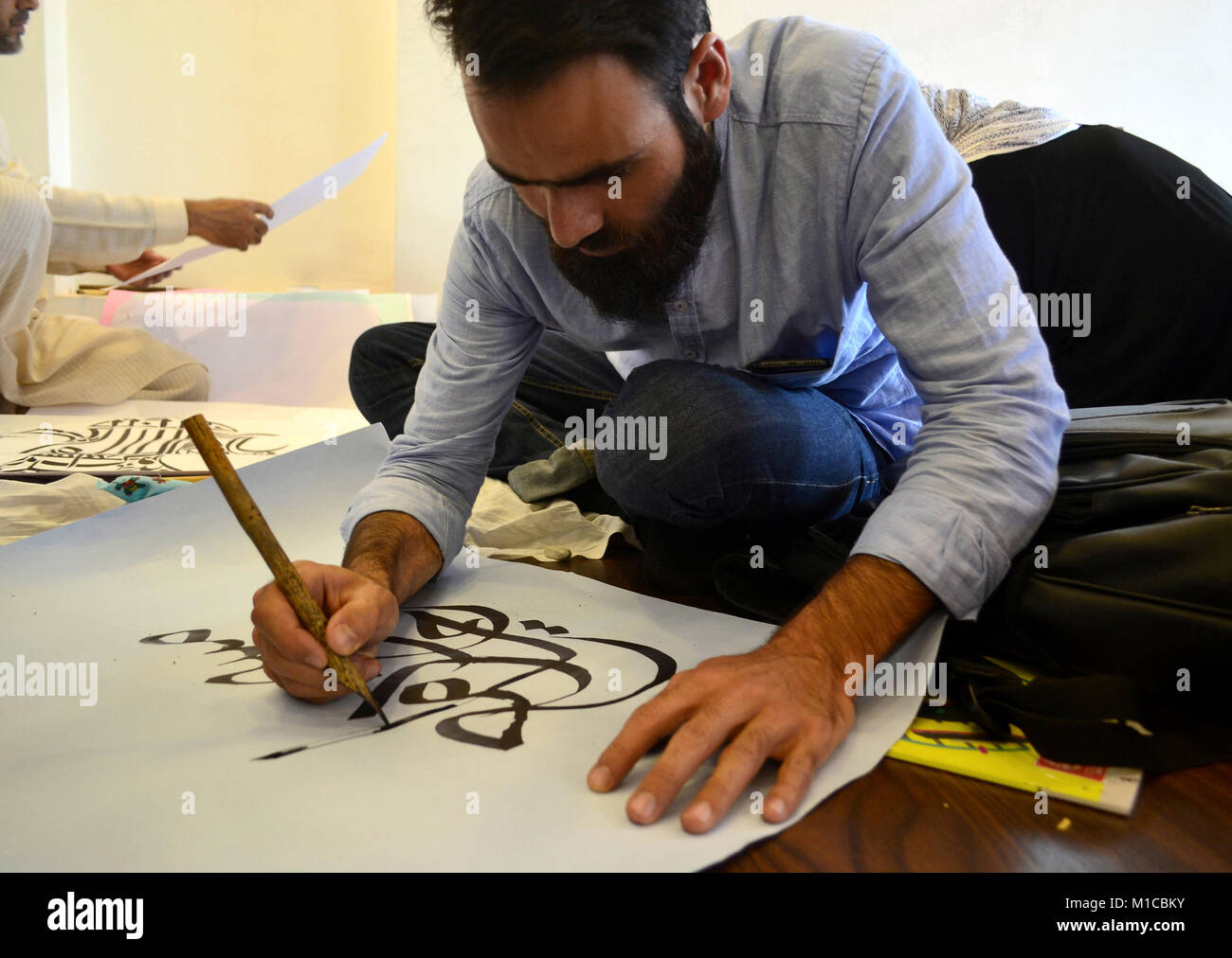 Indian calligrapher hi-res stock photography and images - Alamy