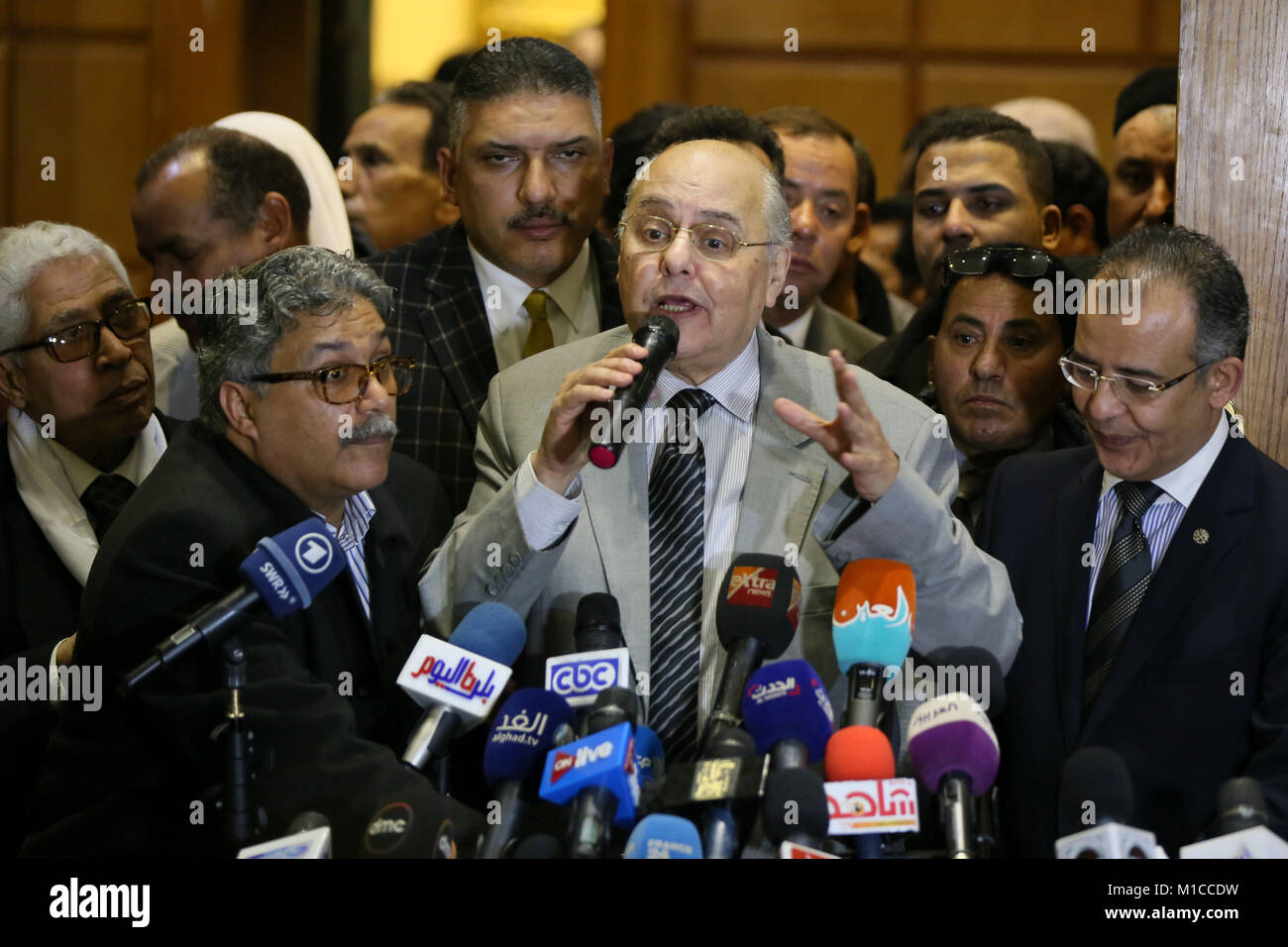 Cairo, Egypt. 29th Jan, 2018. Moussa Mostafa Moussa, Leader of the ...