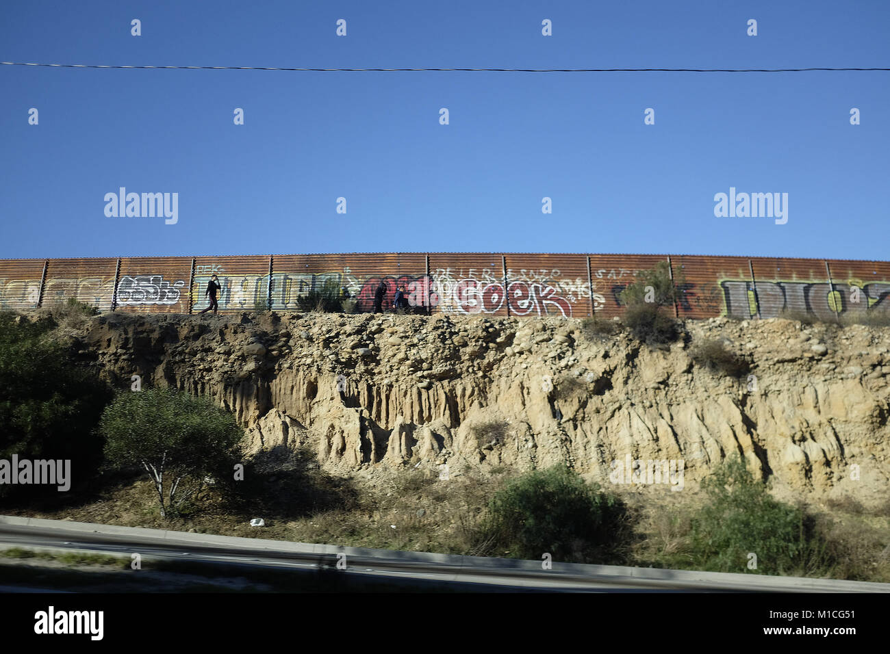 San Diego, CA, USA. 22nd Jan, 2018. Numerous prototypes of a new border ...