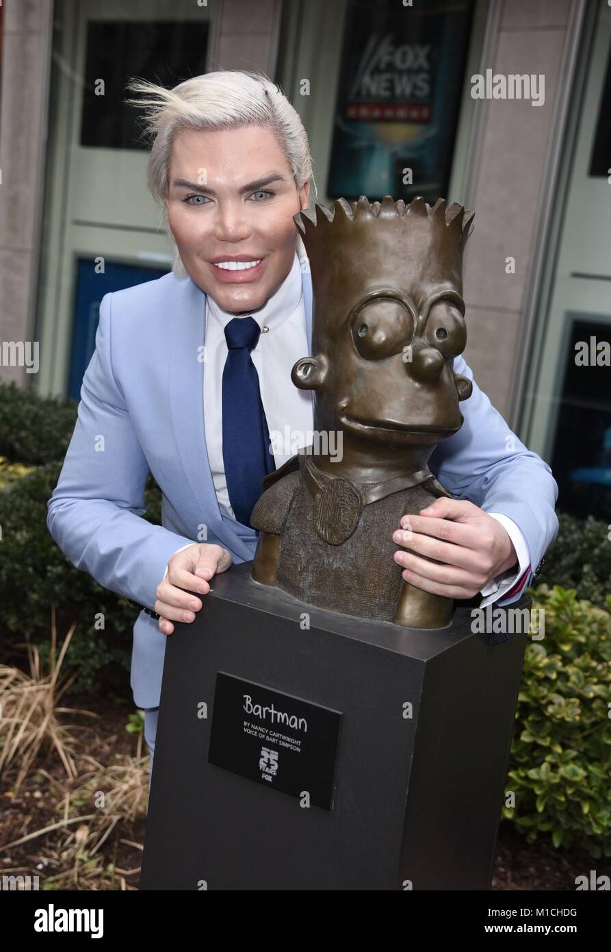 New York, NY, USA. 29th Jan, 2018. Rodrigo Alves, aka The Human Ken ...