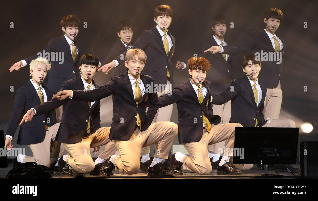 Korea. 30th Jan, 2018. S. Korean boy group Golden Child South Korean ...