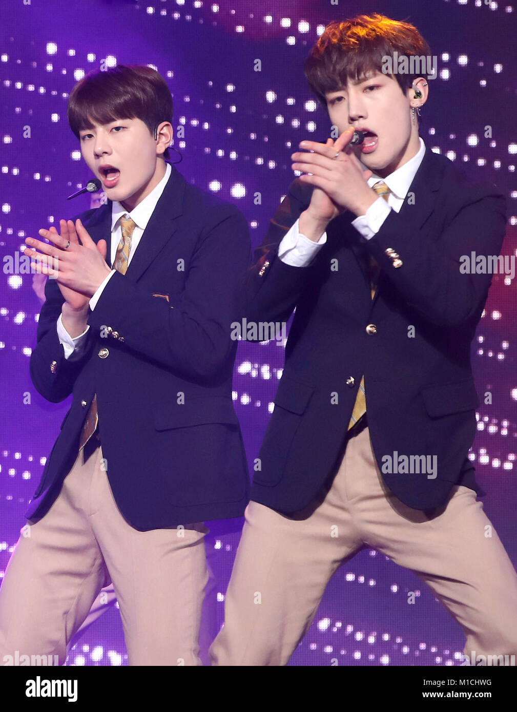 Korea. 30th Jan, 2018. S. Korean boy group Golden Child South Korean ...
