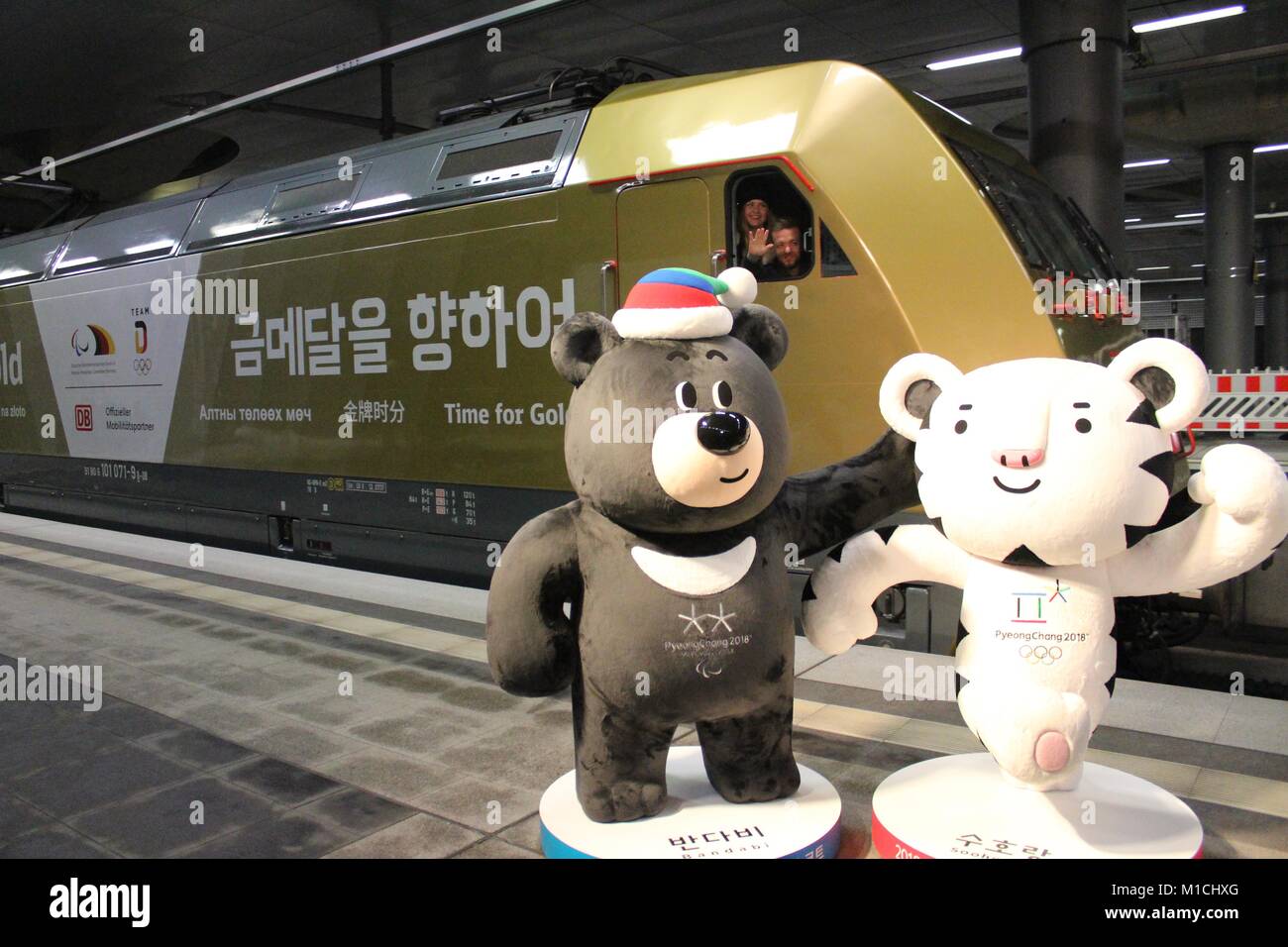 Korea. 30th Jan, 2018. Olympic train in Germany A special train ...
