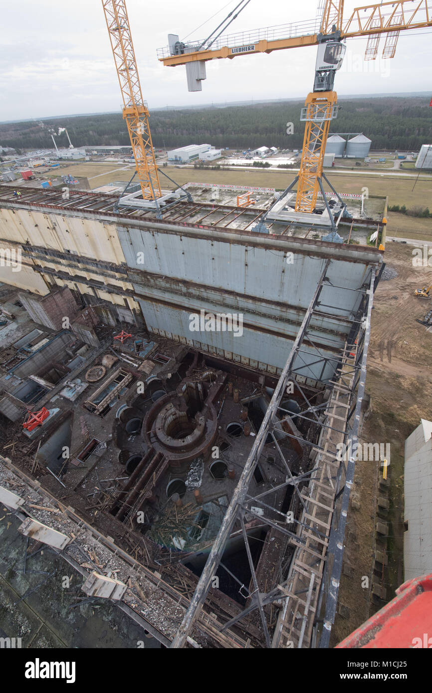 Lubmin, Germany. 25th Jan, 2018. View of abandoned reactor blocks 7 and ...