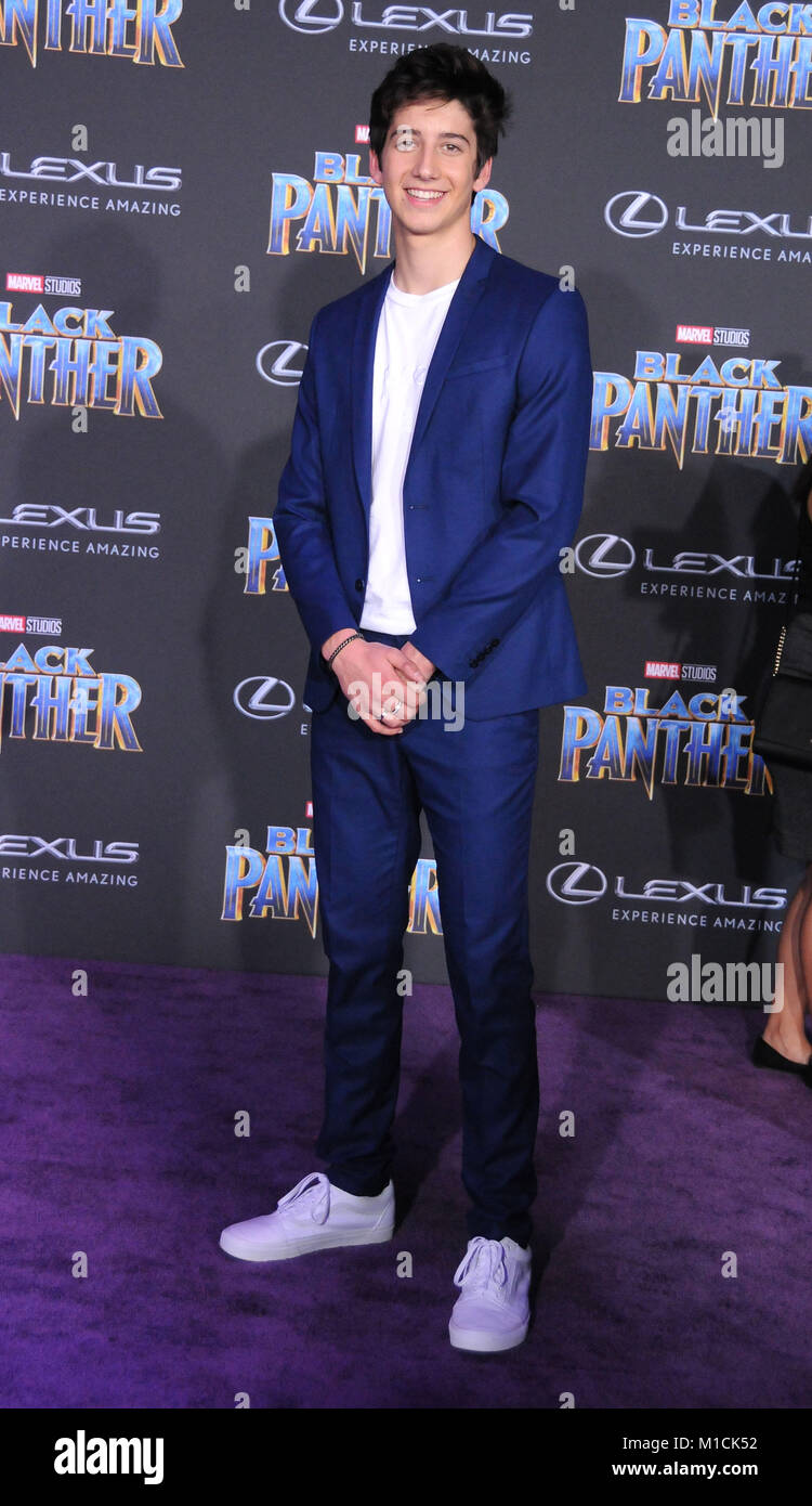 Los Angeles, California, USA. 29th January, 2018. Actor Milo Jacob ...