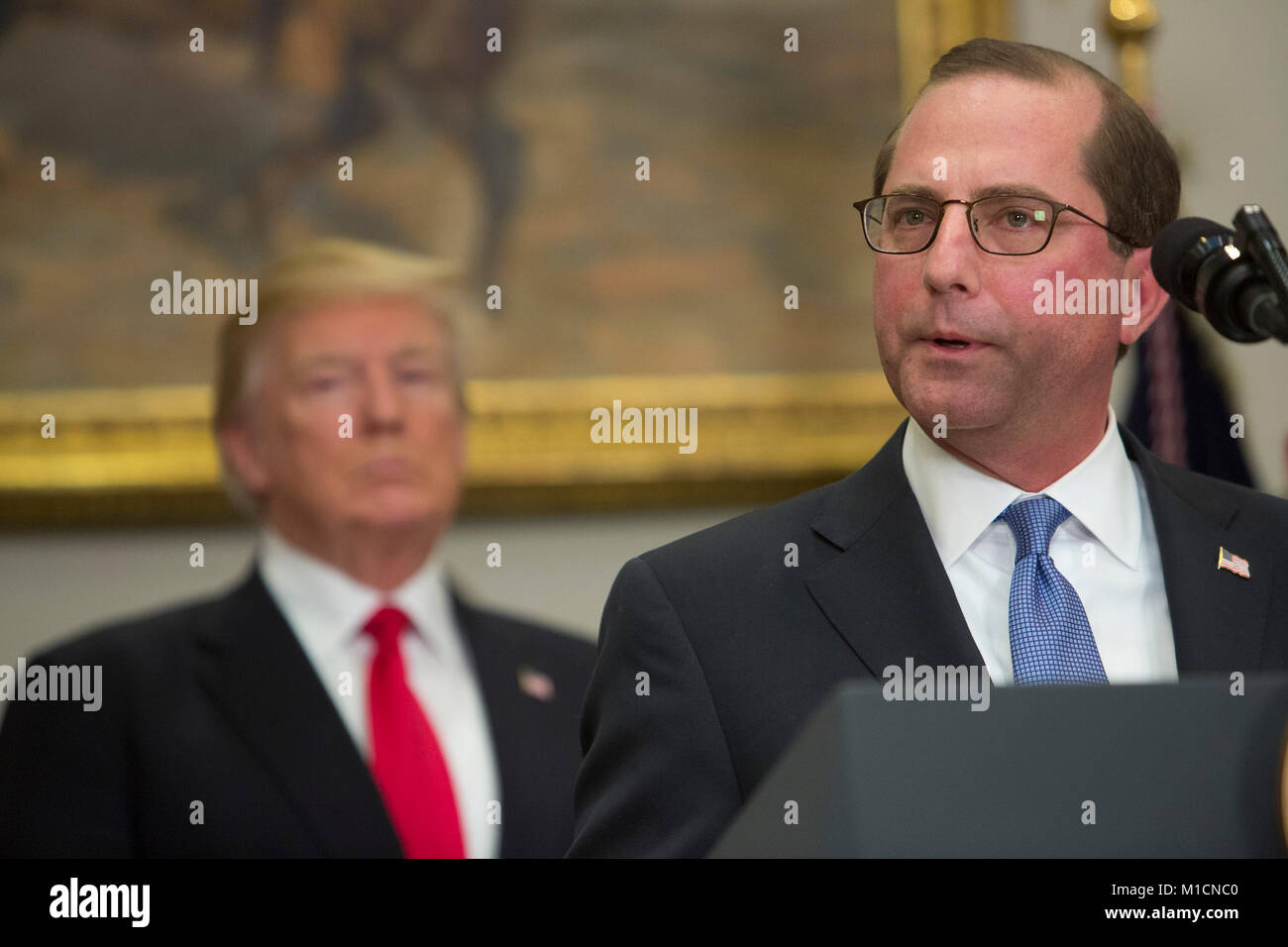 United States President Donald J. Trump participates in the swearing-in ...