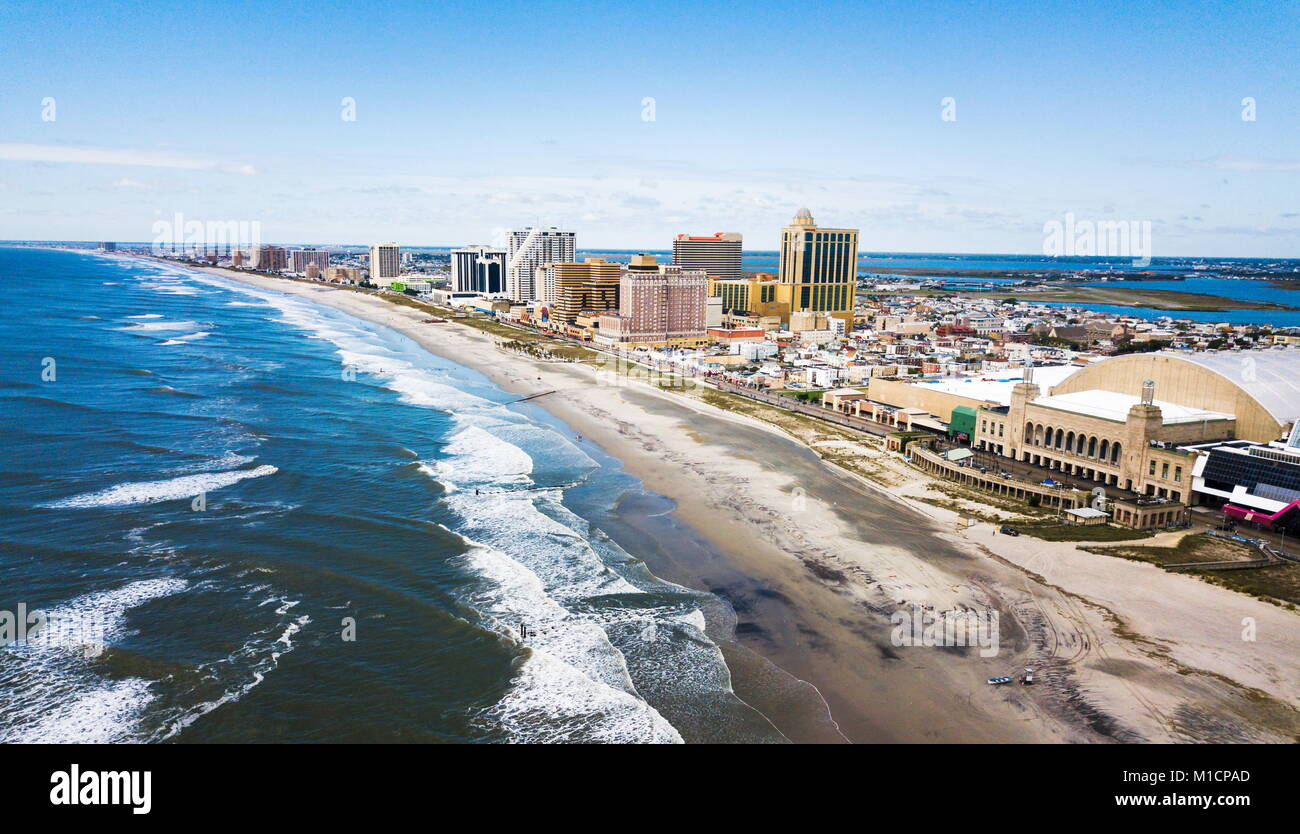 Atlantic city waterline aerial view, New Jersey USA Stock Photo - Alamy