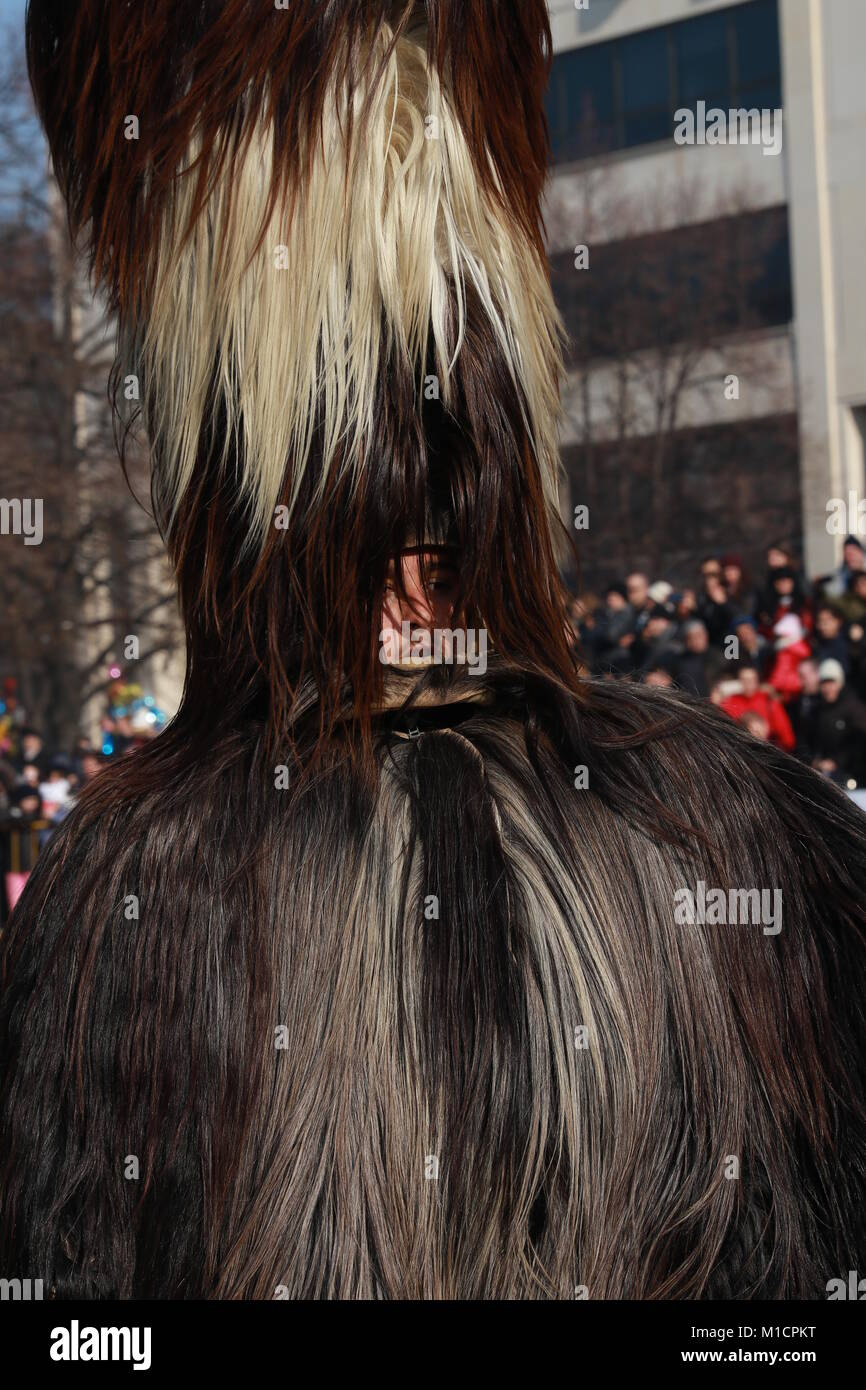 People with mask called Kukeri dance and perform to scare the evil ...