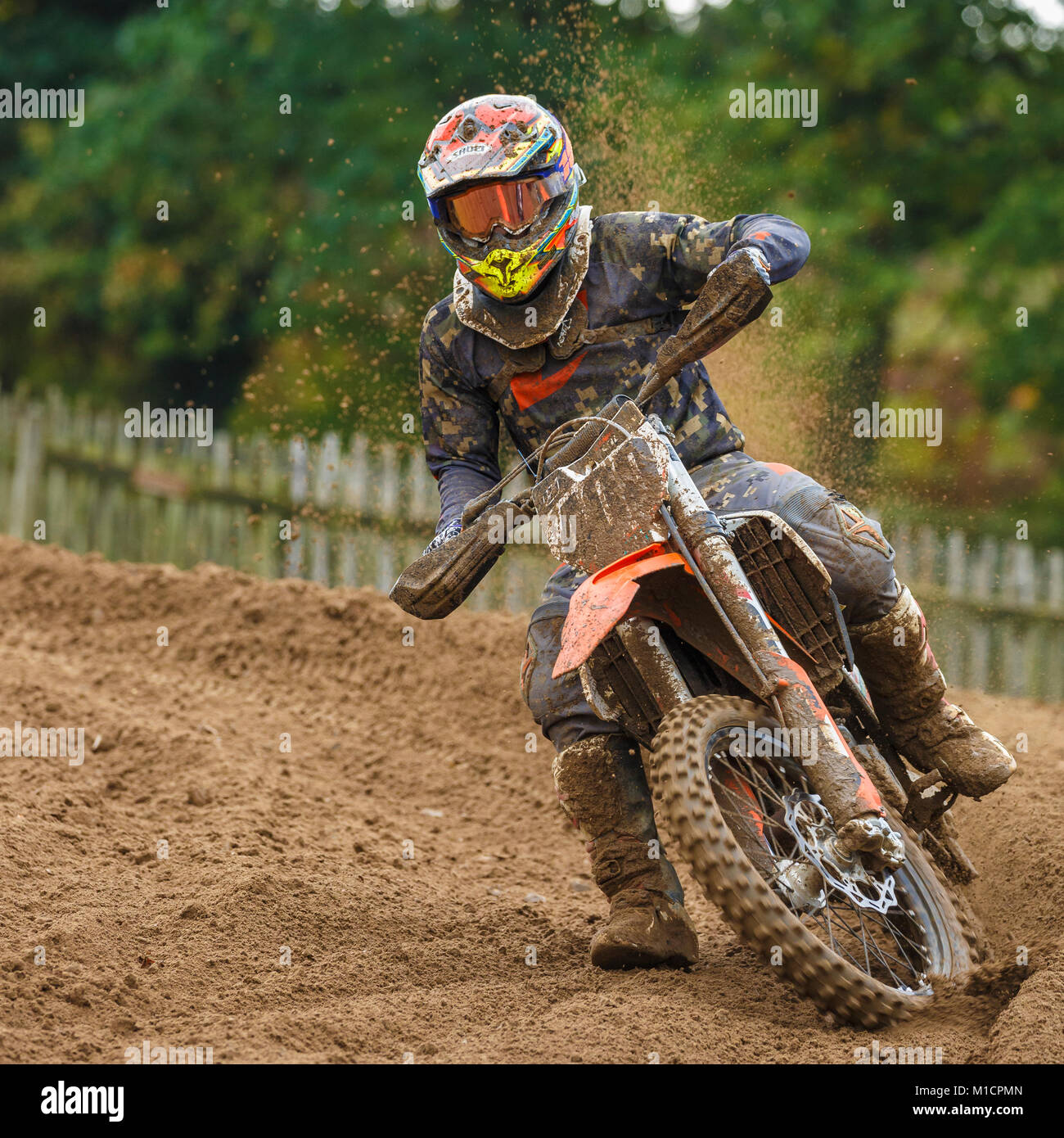 Daniel Patterson on the Patterson Accident Repairs KTM 350 at the NGR ...