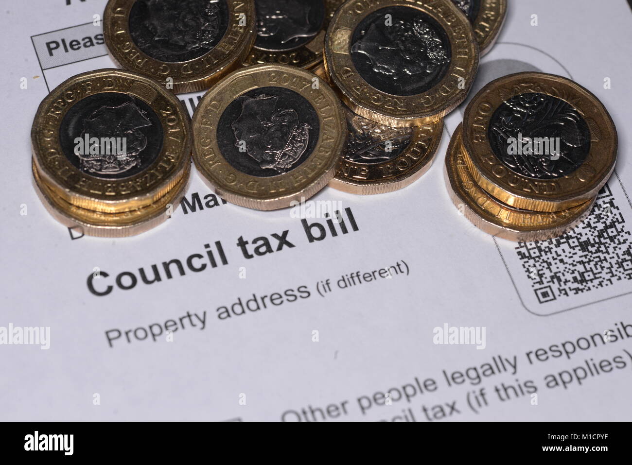 Council Tax Bill and cash Stock Photo - Alamy